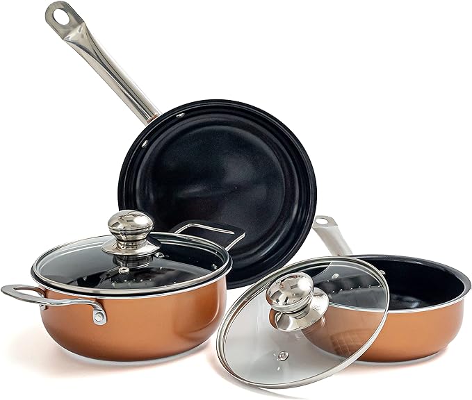 Copper Kitchen Cookware Set with Lids - 5-Pieces – Koch & Köchin