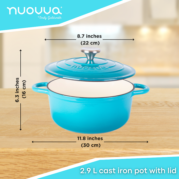 22cm Cast Iron Dutch Oven Casserole Pot – Koch & Köchin