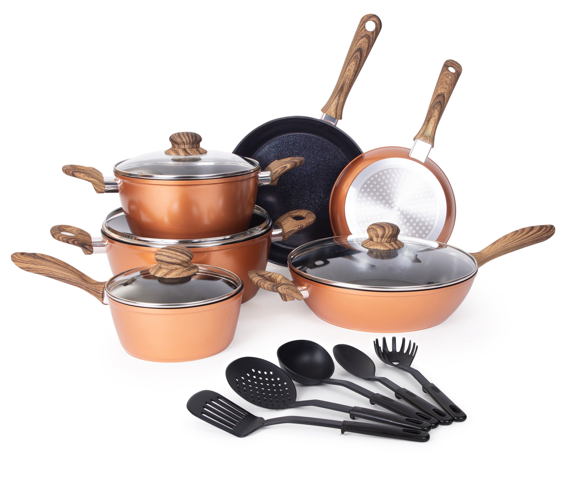 Copper Kitchen Cookware Set with Lids - 15-Pieces – Koch & Köchin
