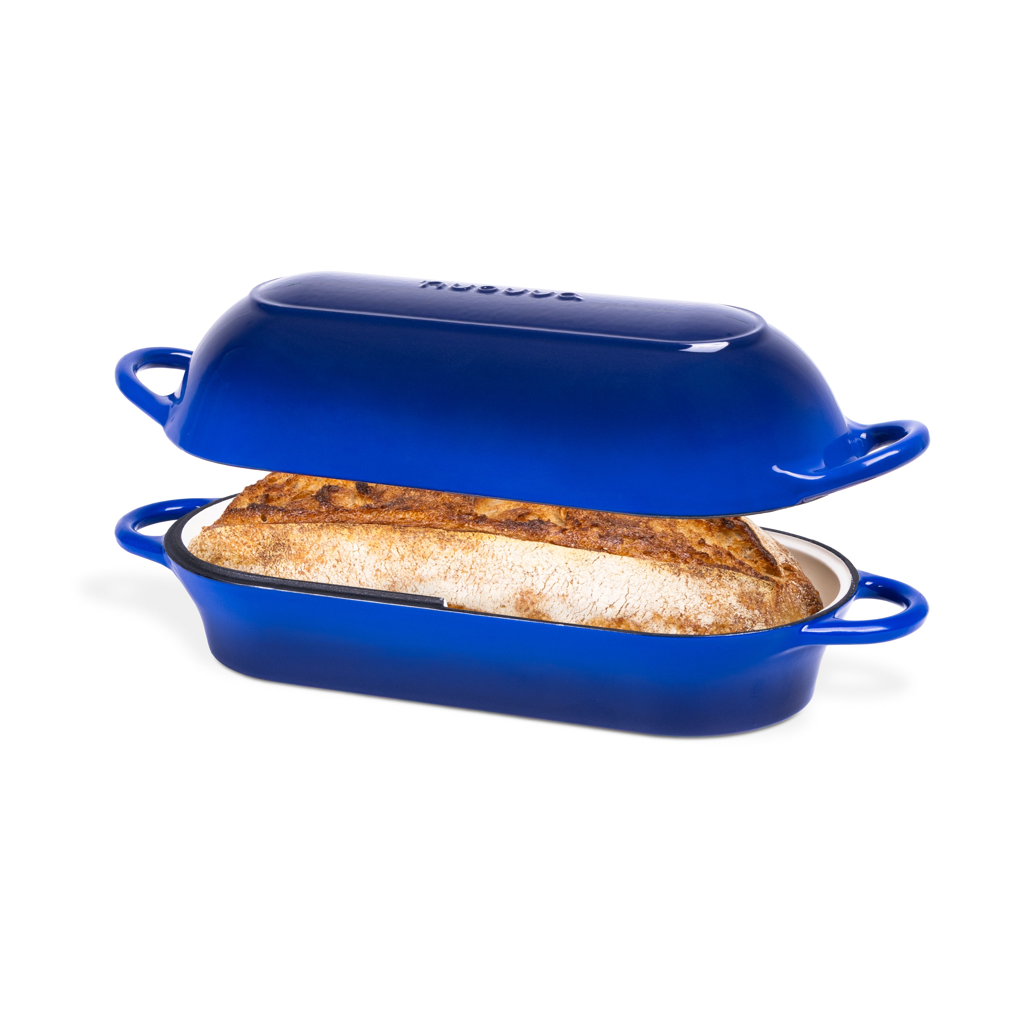 Enamelled Cast Iron Bread Loaf Pot – Non-Stick Dutch Oven, 32cm x 14cm ...