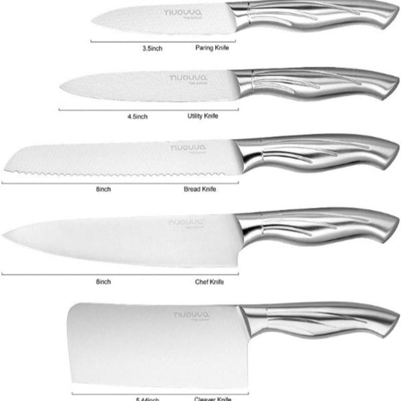 Kitchen Knife Set with Rotating Block 7-Piece Set - Multiple Styles ...